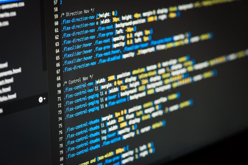 Html And Css Code Stock Image Image Of Html5 Link Information 76834845