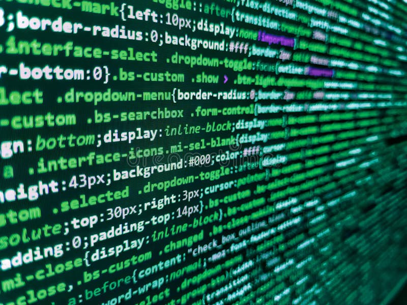 Html And Css Code Developing Screenshot Developer Working On Program Codes In Office Modern