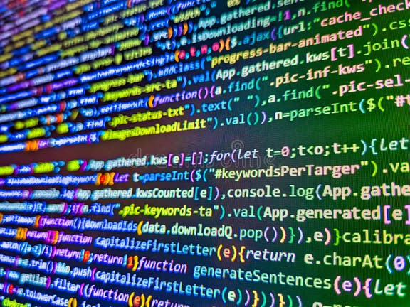 HTML and CSS Code Developing Screenshot. Mining Cryptocurrency Process ...