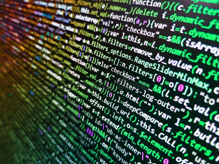 HTML and CSS Code Developing Screenshot. Modern Web Development ...