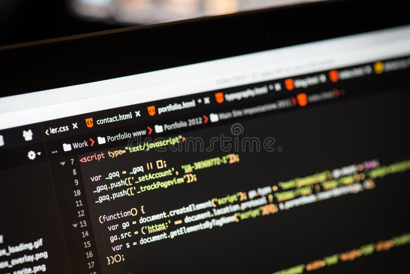 HTML and CSS Code on Laptop Screen. Stock Photo - Image of metadata ... HTML and CSS Code on Laptop Screen. Stock Photo - Image of metadata ...