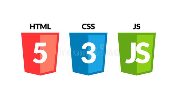 HTML5 CSS3 JS Icon Set. Web Development Logo Icon Set of Html, Css and ...