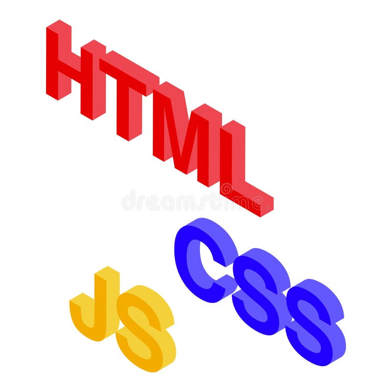 Html Css Js Programming Language Developing Concept Stock Vector Illustration Of Application 6490