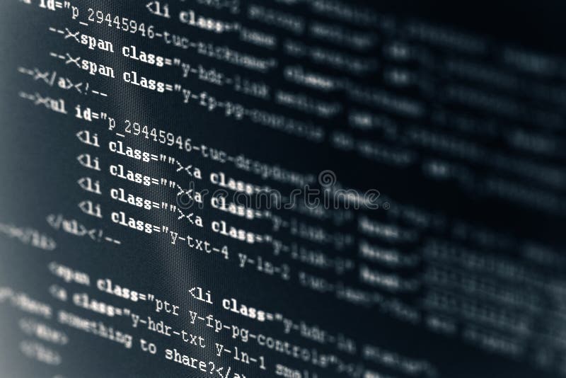 Código Do Programa E Teclado De Computador Foto de Stock - Imagem de ...