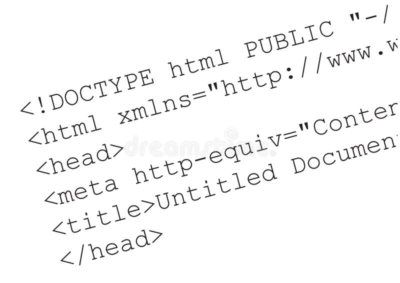HTML Do Código Fonte - Vetor Ilustração do Vetor - Ilustração de ...