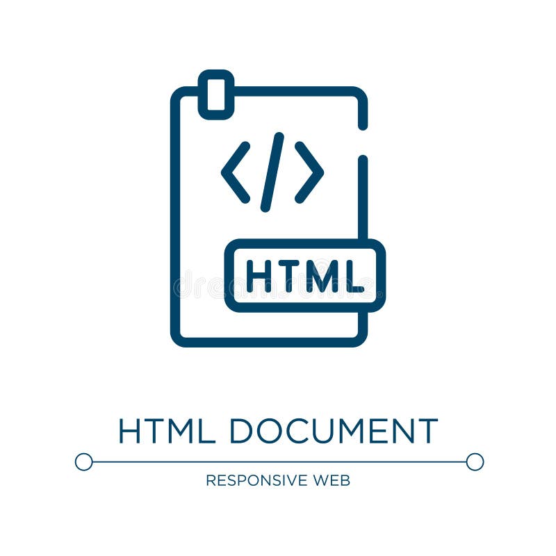 Html Document Icon Linear Vector Illustration From Programming Line