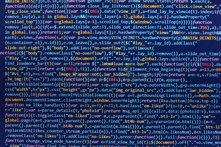 HTML5 in Editor for Website Development. Coding Cyberspace Concept. Website Design. Website ...