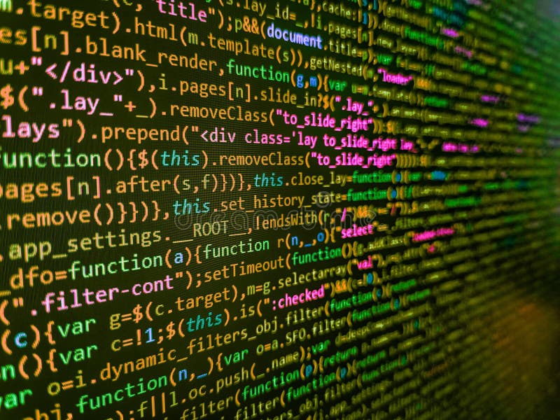Html5 In Editor For Website Development Digital Abstract Bits Data