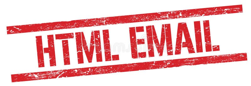 HTML EMAIL Text on Red Grungy Rectangle Stamp Stock Illustration ...