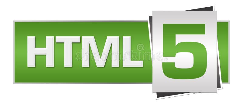 HTML 5 Grey Horizontal Verde Ilustração Stock - Ilustração de cinzento ...