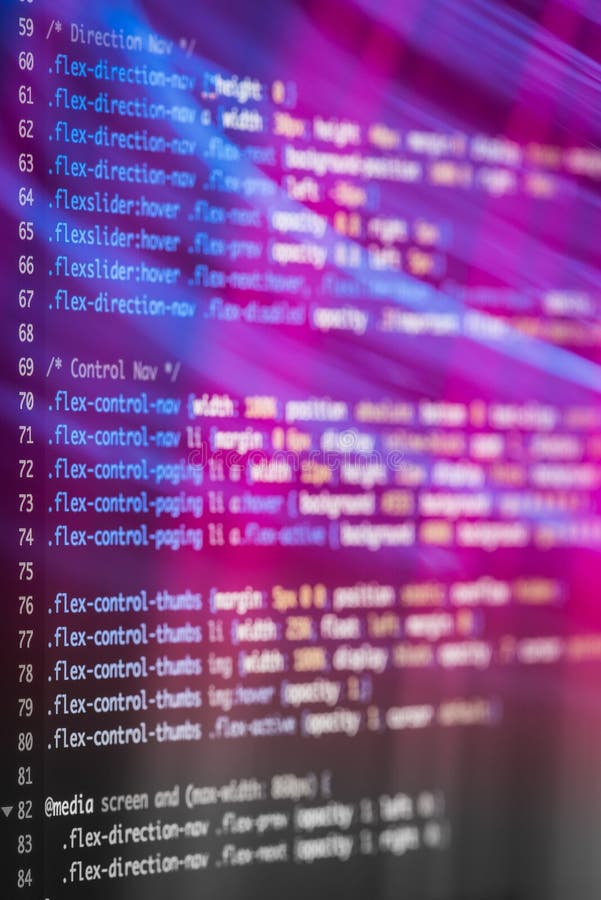 HTML I CSS Kod I Kolorowi Lekcy Skutki Zdjęcie Stock - Obraz złożonej z ...