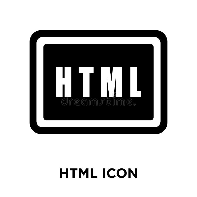 Html Icon Vector Isolated on White Background, Logo Concept of H Stock ...