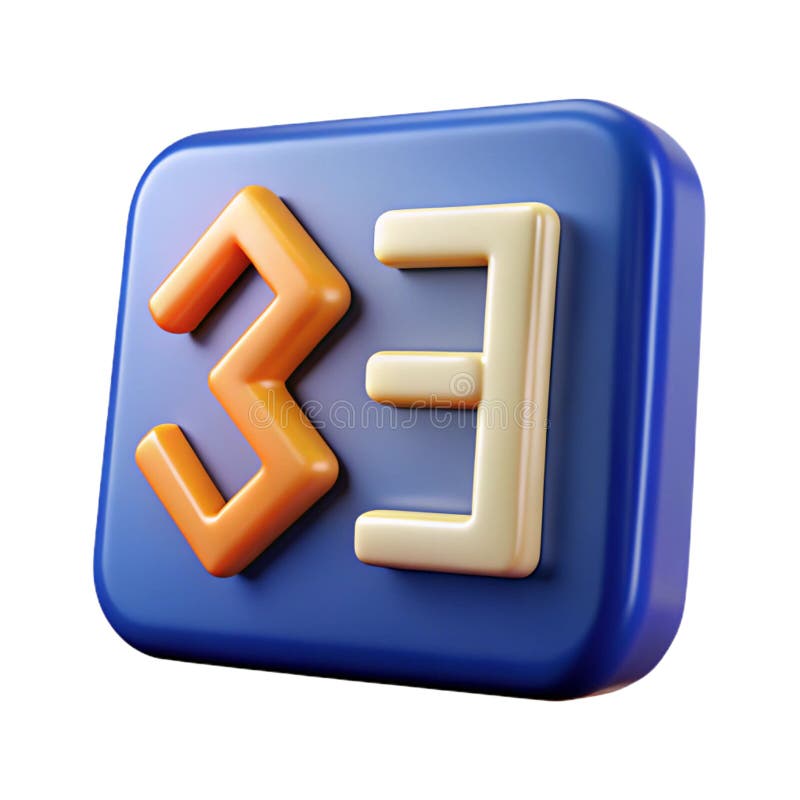 HTML3-1 Logo 3D Icon stock illustration. Illustration of coding - 359290384
