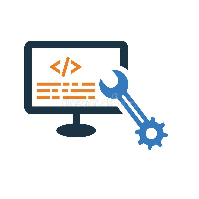 Html Management Coding Icon Simple Editable Vector Graphics Stock Illustration Illustration