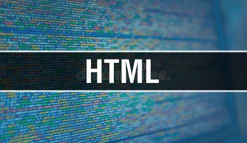 HTML Met Binary Code Digital Technology Achtergrond Abstract ...