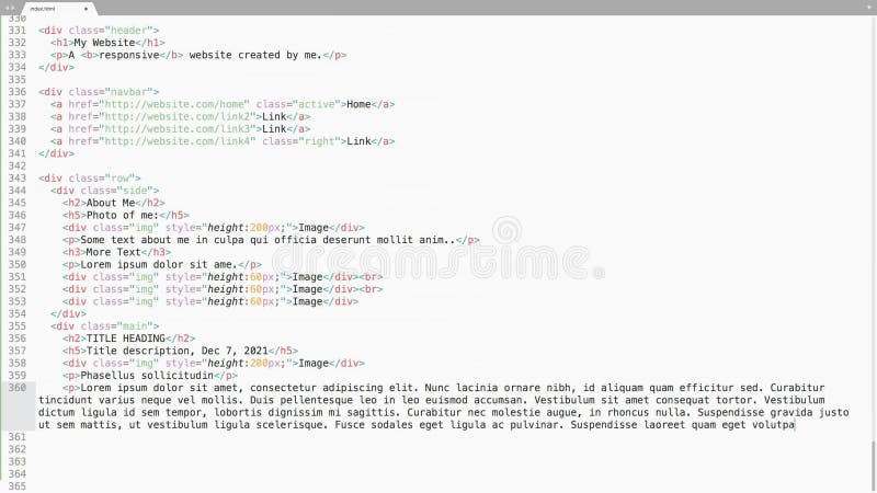 Html Programming Language Source Code Typing Effect Html Programmer Ticker Colored Commands