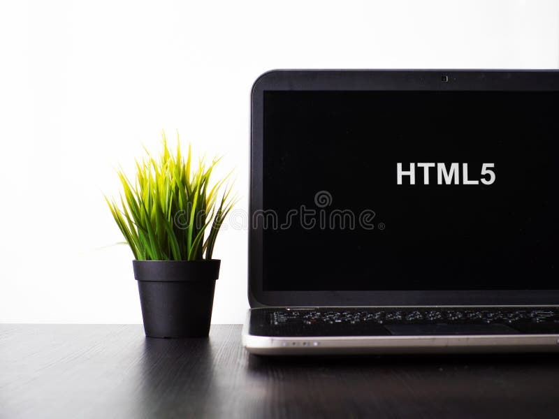 Html5 Programming Language Programming Training The Concept Of Computer Courses Stock Image
