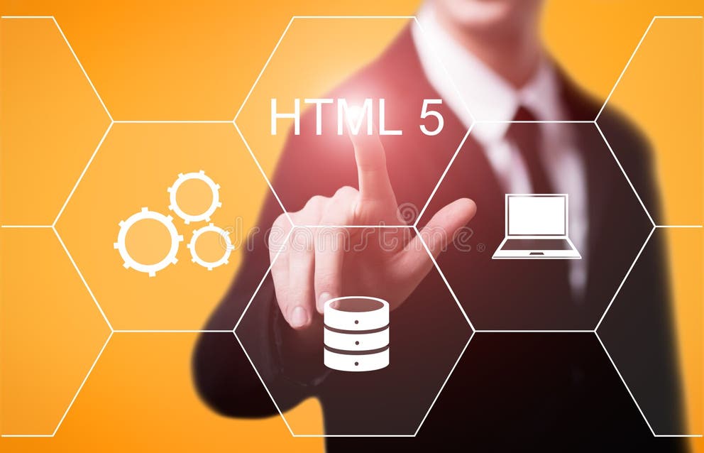 HTML Programming Language Web Development Coding Concept Stock Photo - Image of page, developer ...