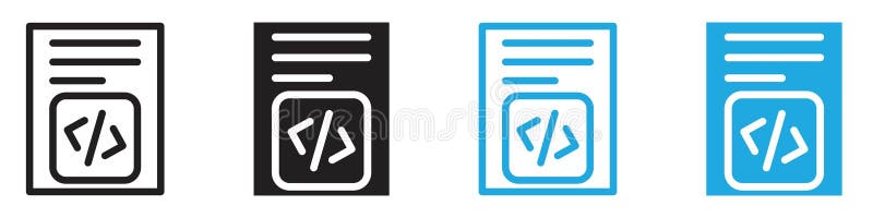 Html Script Icon Line Art Vector Stock Vector Illustration Of Coding Concept 330132025