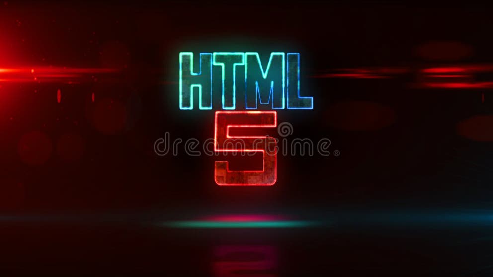HTML5 Symbol Abstract Concept 3d Illustration Stock Illustration - Illustration of html ...