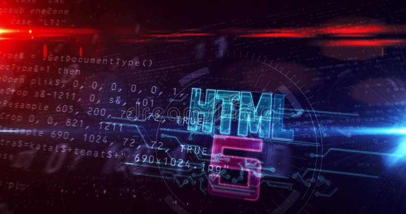 Html5 Symbol Abstract Loopable Tunnel Animation Stock Video Video Of Cyberspace Frontend