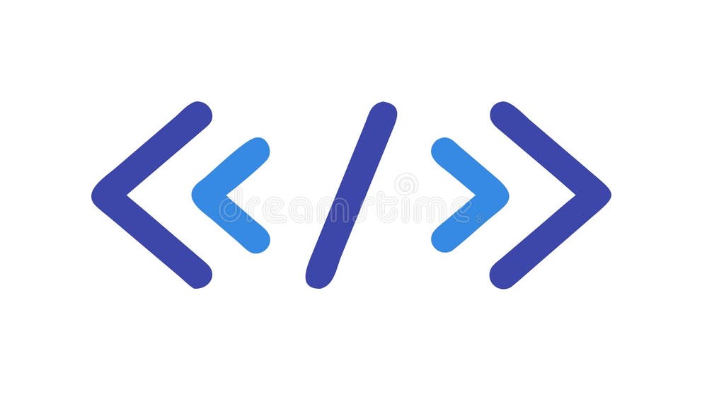 HTML Tags Icon Coding, Web Development Programming, Vector Design Generative AI Stock Vector ...