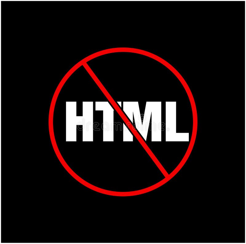 Html Vector Icon Do Not Use Html Icon Stock Illustration Illustration Of Programmer Caution