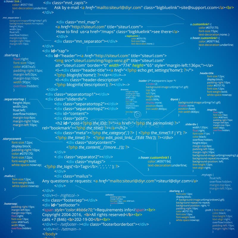 Blue Screen Binary Code Screen Stock Vector - Illustration of code ...