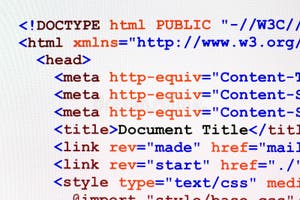 HTML Web Page Code Front View Stock Image Image Of Html Internet