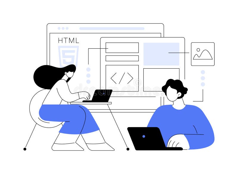 HTML5 Website Development Abstract Concept Vector Illustration. Stock ...