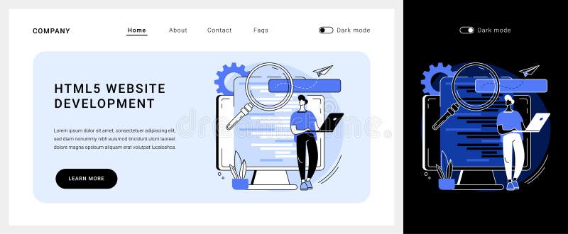 Html5 Template Stock Illustrations – 235 Html5 Template Stock Illustrations, Vectors & Clipart ...