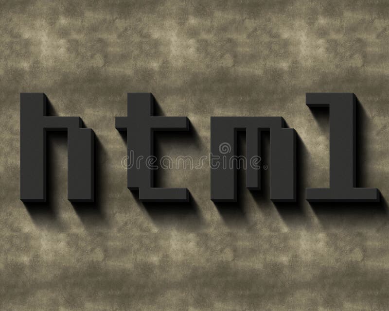 HTML word stock illustration. Illustration of programming - 58090128