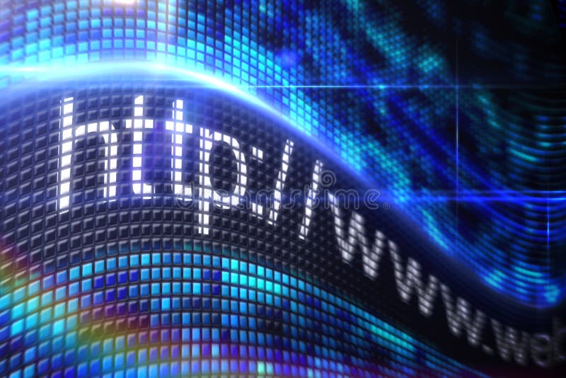 Http Address on Digital Screen Stock Illustration - Illustration of ...