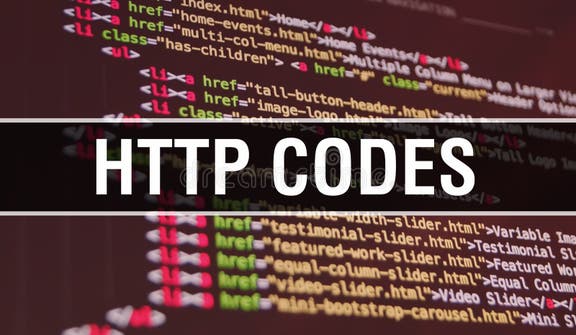 Http Codes Concept Illustration Using Code for Developing Programs and App. Http Codes Website ...