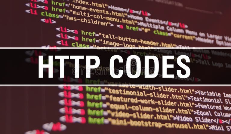 Http Codes Concept Illustration Using Code for Developing Programs and App. Http Codes Website ...