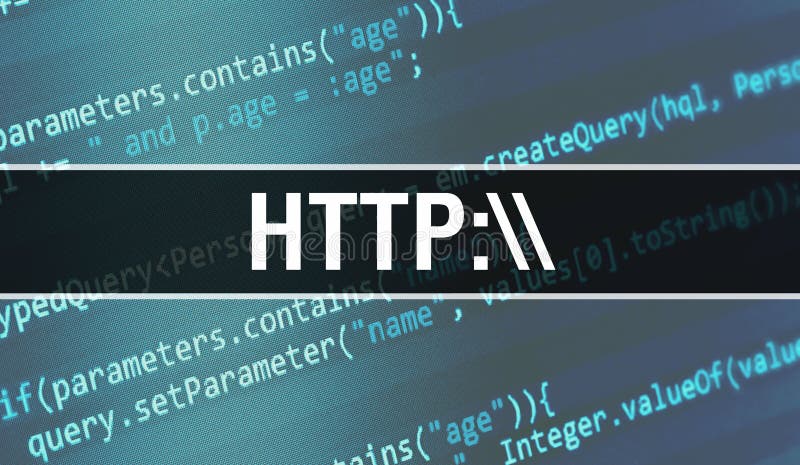 Http Colorful Overlapping Letters Vector Banner Stock Vector ...