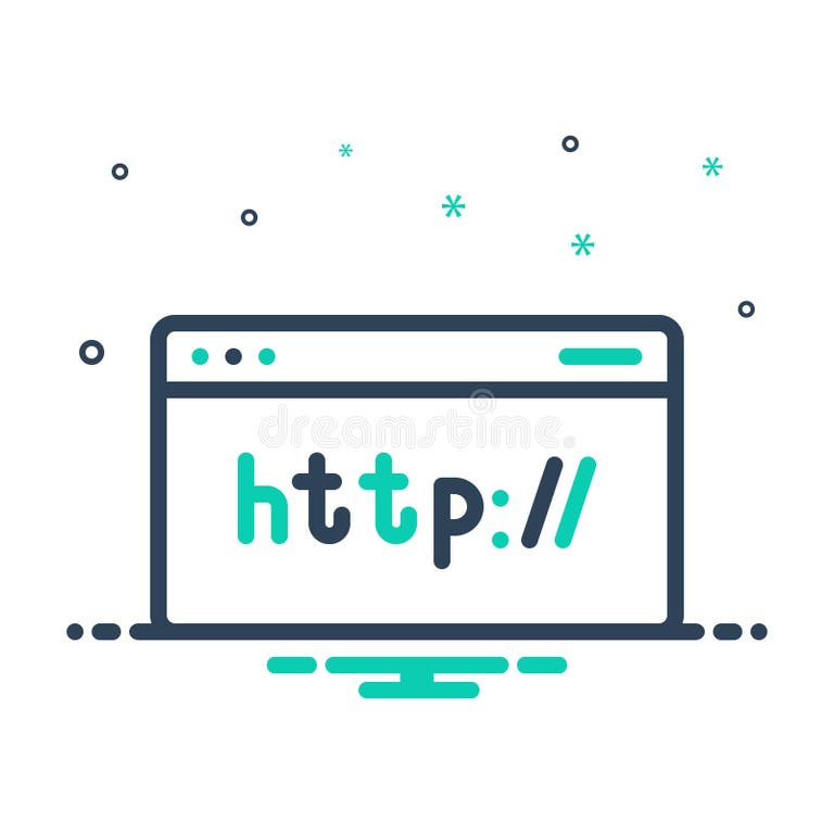 Mix Icon for Http, Click and Urls Stock Illustration - Illustration of ...