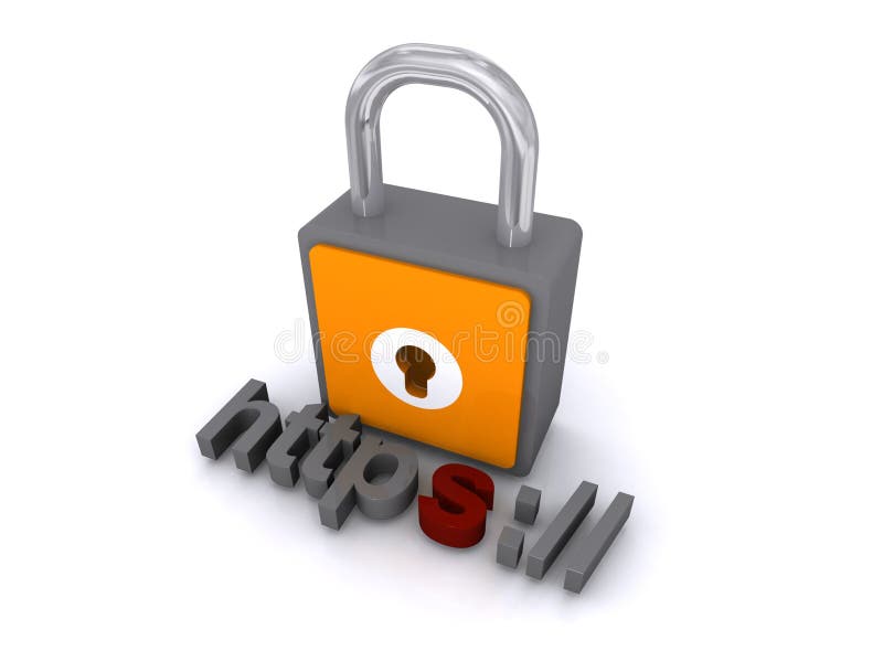 HTTP Secure stock illustration. Illustration of internet - 29596873
