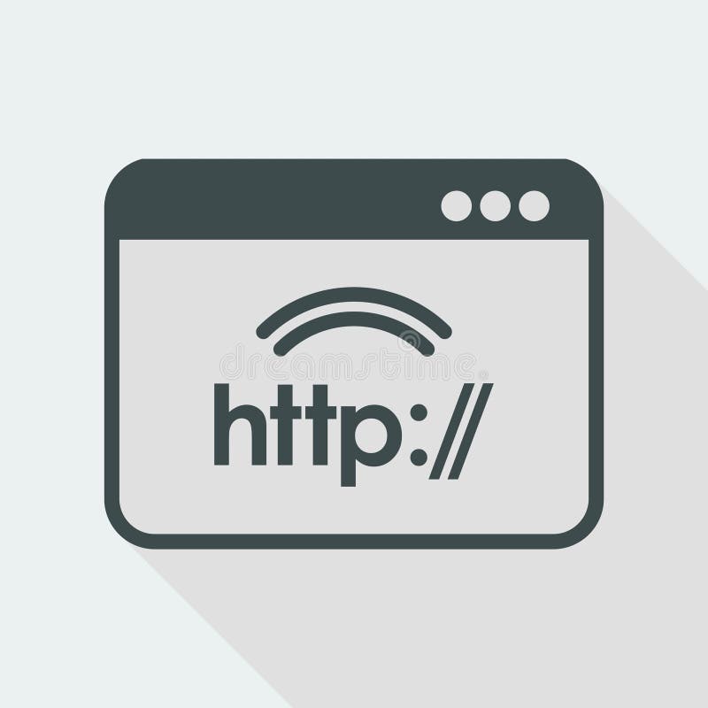 Http Web Connection - Vector Flat Icon Stock Vector - Illustration of ...
