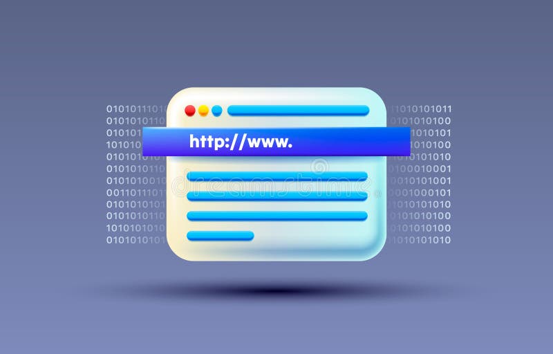 Http Window Web Page, Browser Global Link, Online User Bar Stock Vector ...