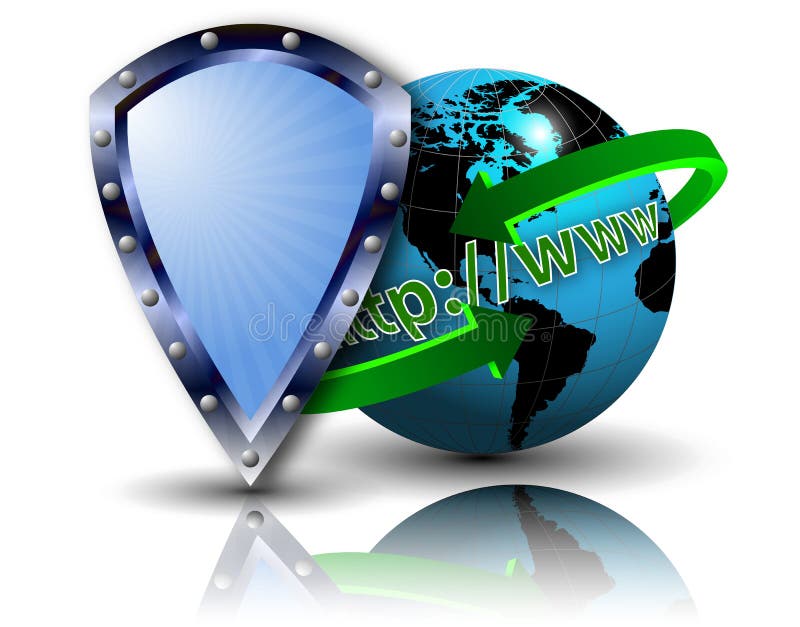 HTTP WWW Earth Online Safety Stock Illustration - Illustration of http ...