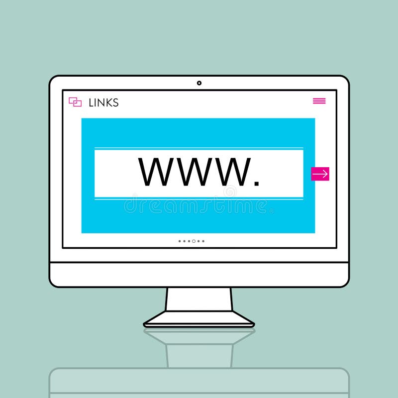 HTTP WWW Website Links Search Box Graphic Concept Stock Illustration ...