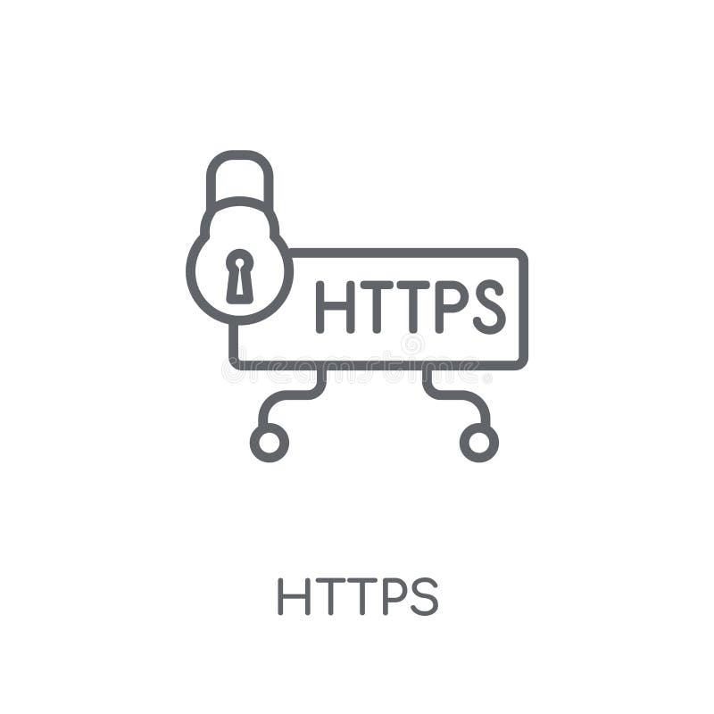 Https Linear Icon. Modern Outline Https Logo Concept on White Ba Stock ...