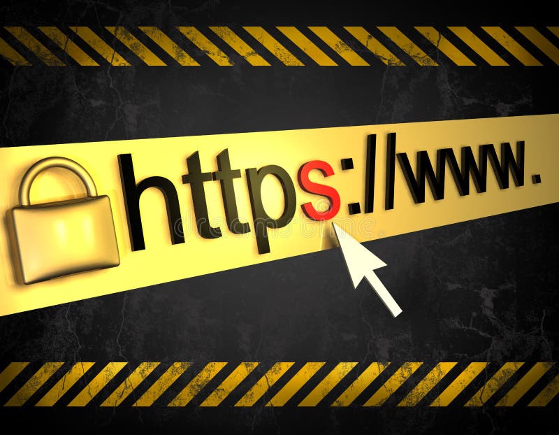 Https protected web page stock illustration. Illustration of digital ...