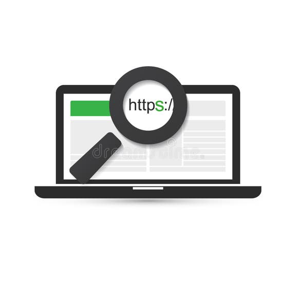 HTTPS Protocol - Safe and Secure Browsing on Mobile Computer - Vector Concept Stock Vector ...