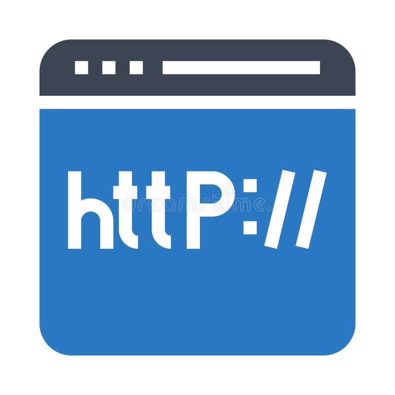Htttp Web Glyphs Double Color Icon Stock Illustration - Illustration of ...