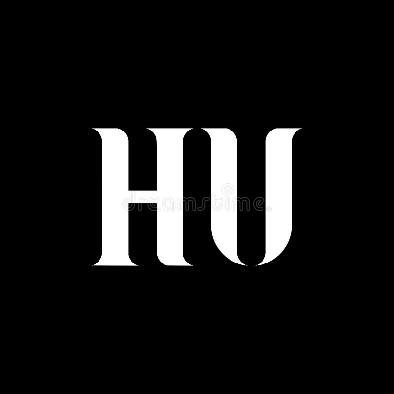 HU H U Letter Logo Design. Initial Letter HU Uppercase Monogram Logo ...