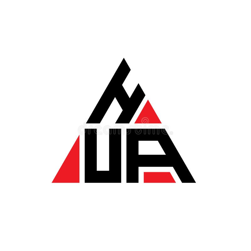 HUA Triangle Letter Logo Design with Triangle Shape. HUA Triangle Logo ...