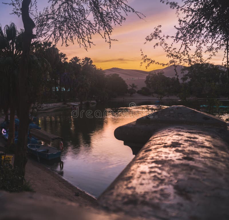 Huacachina lagoon ica peru stock image. Image of tourism - 273510865