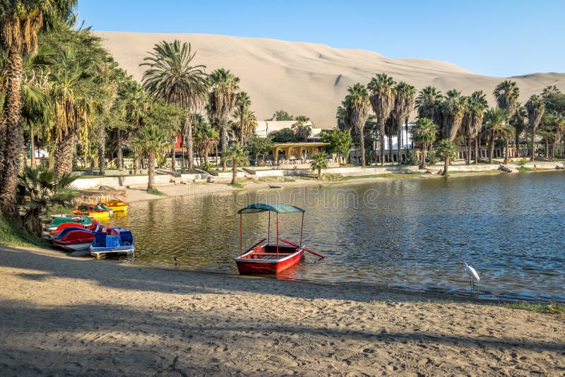 Huacachina-Oase - Ica, Peru Stockbild - Bild von szenisch, peru: 95703355